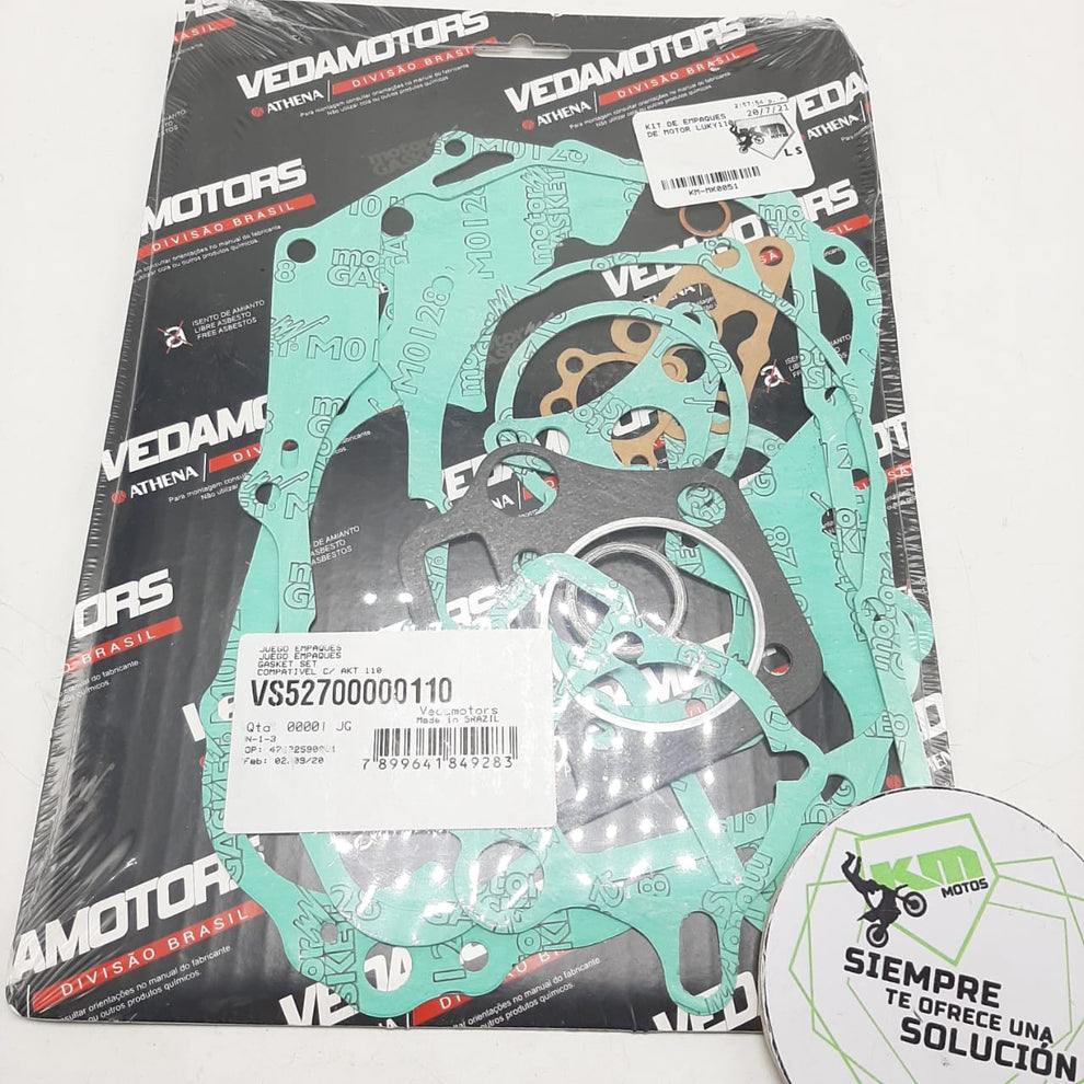 KIT DE EMPAQUES DE MOTOR LUKY110 – KMMOTOSHN